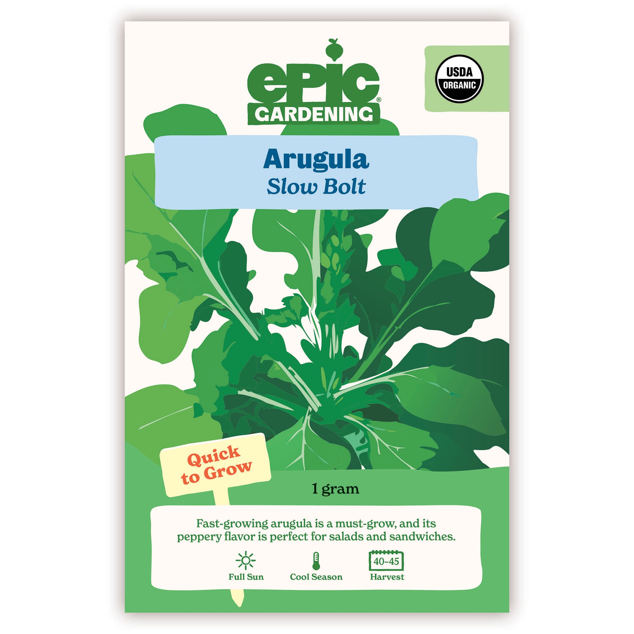 Slow Bolt Arugula – Epic Gardening
