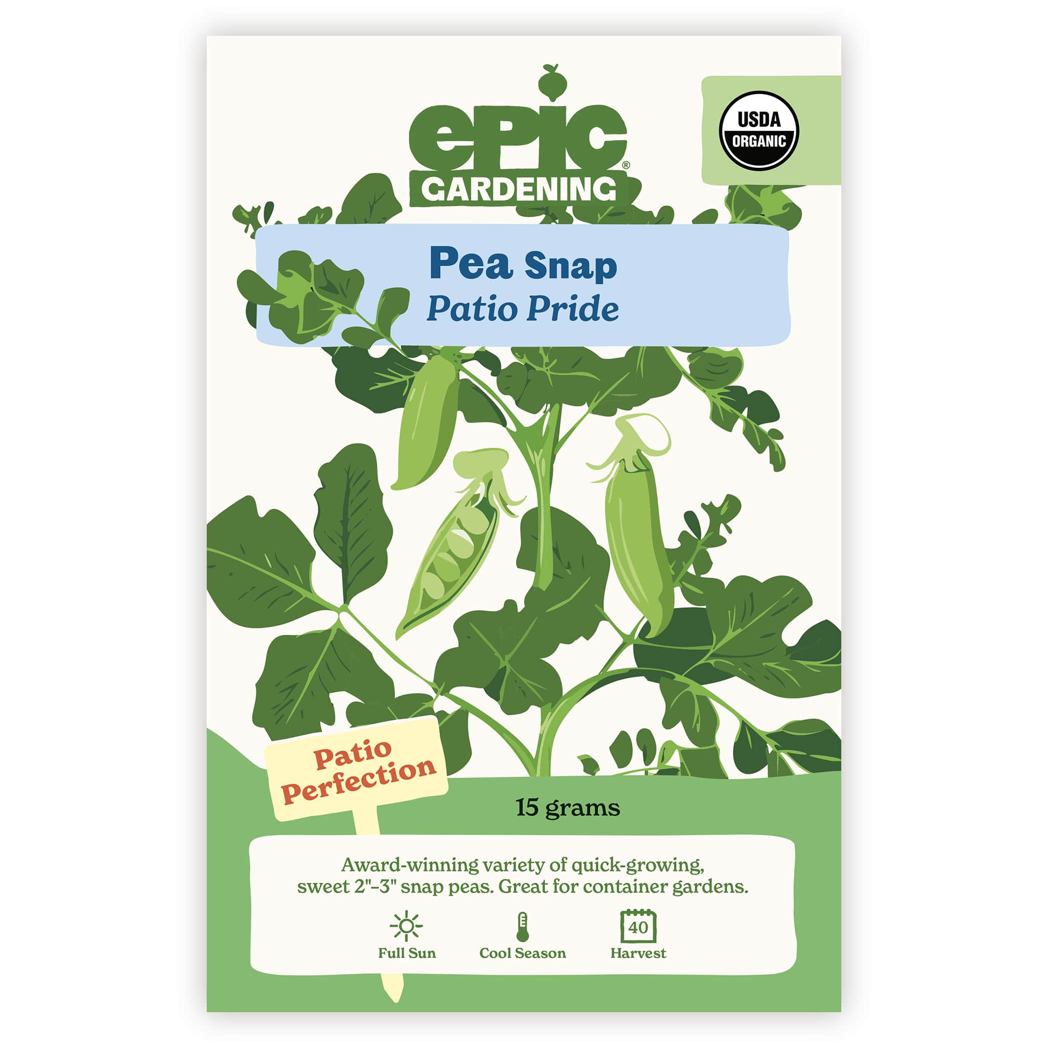 Patio Pride Snap Pea – Epic Gardening